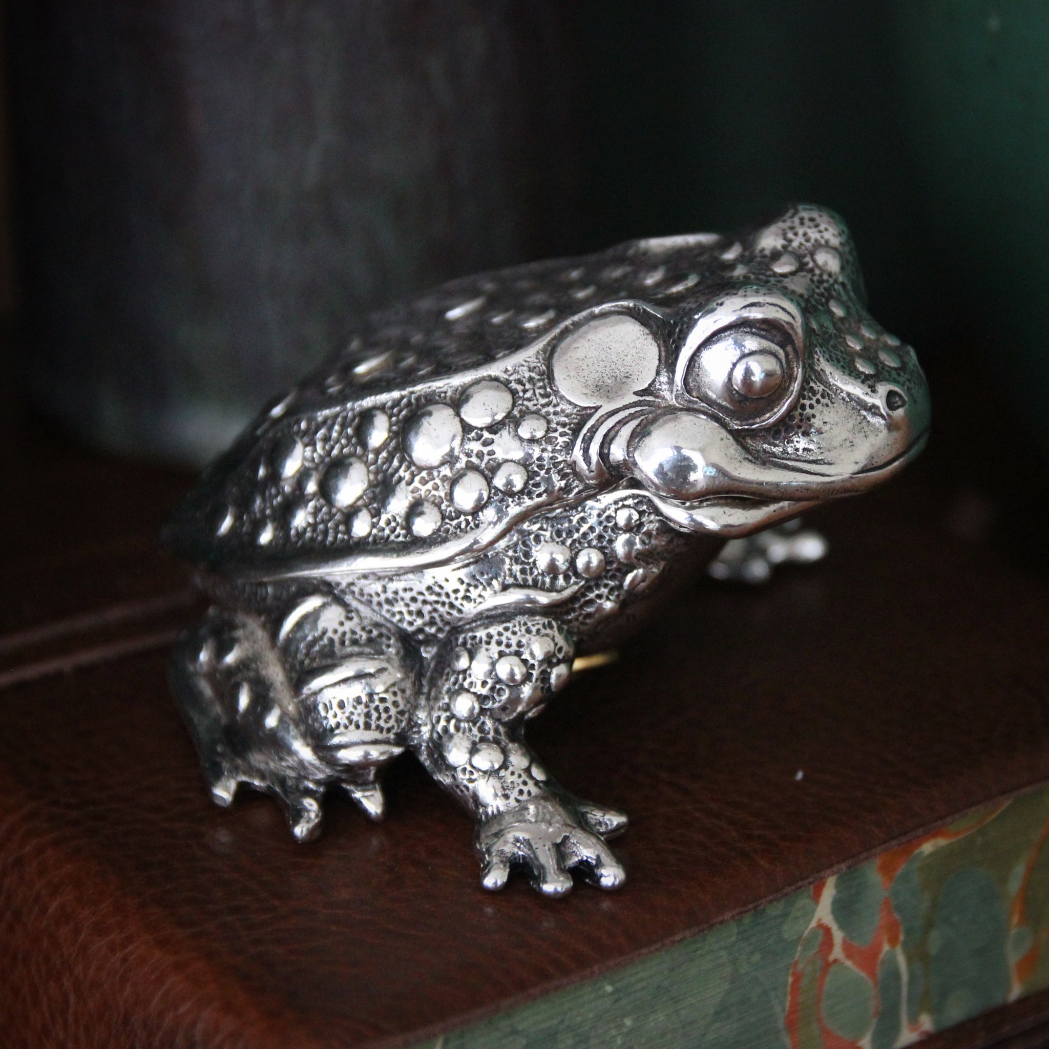 Silver-Plated "Lucky Toad" Music Box (Twinkle, Twinkle, Little Star ...