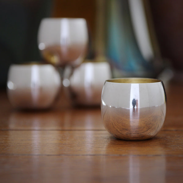 Set of Four Tiffany Modernist Sterling Silver Cordials (Pony Shots ...