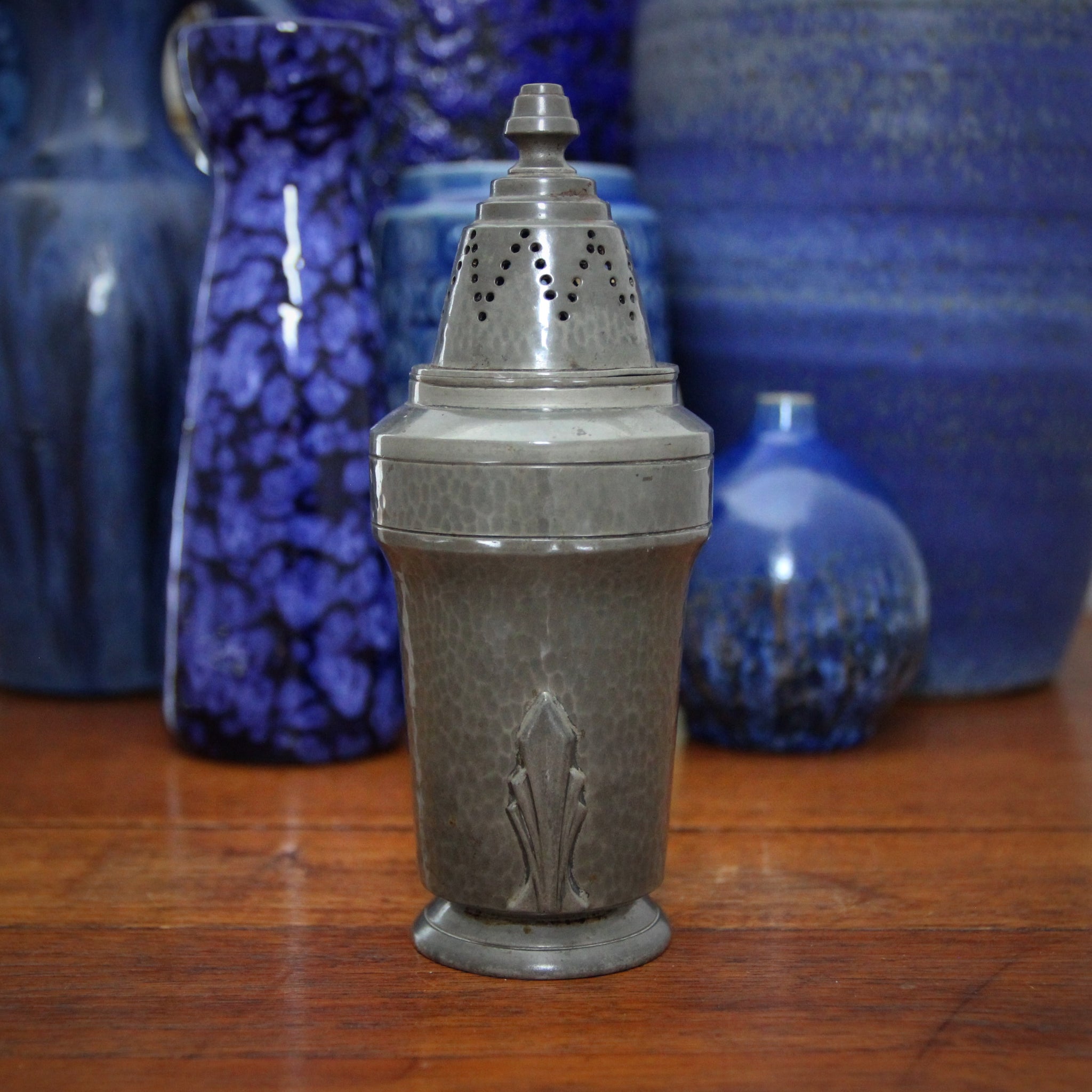 English Arts & Crafts Hand-Hammered Pewter Sugar Caster – LEO Design, Ltd.